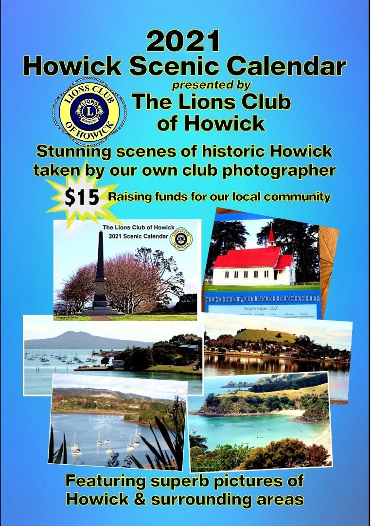 Howick Lions Calendar 2021 | Howick Lions Club